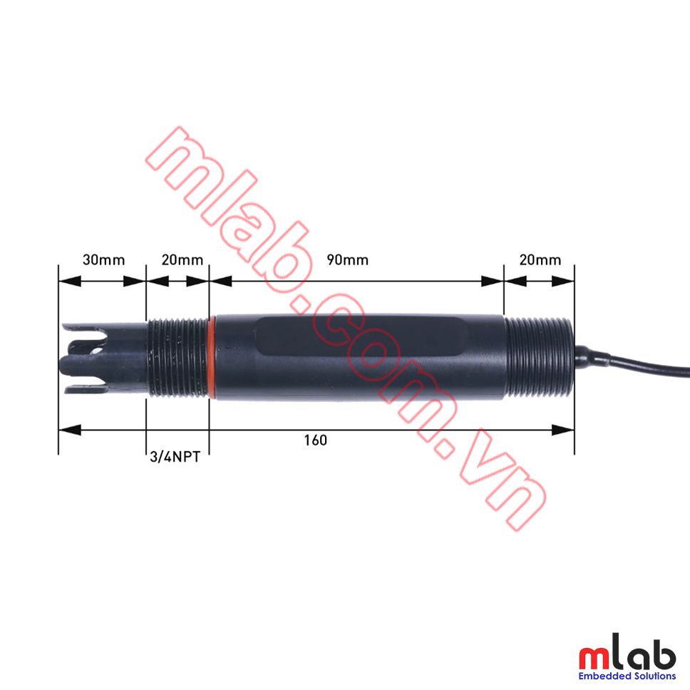 Cảm biến pH công nghiệp V2.0, IP68, MODBUS-RTU RS485 và 0~2V Analog Voltage